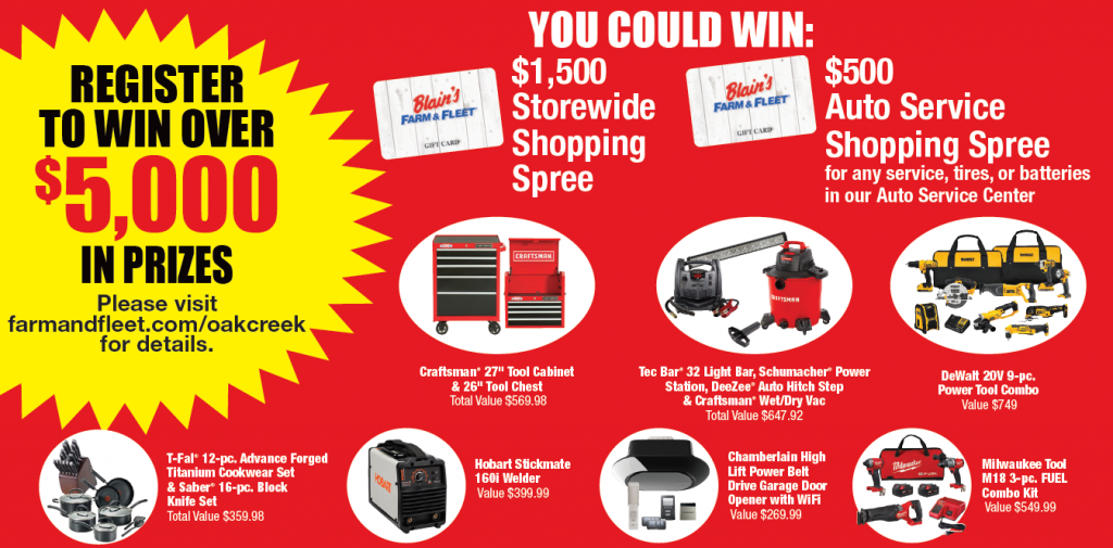 Oak Creek Grand Re-Opening Celebration | Blain's Farm & Fleet Blog